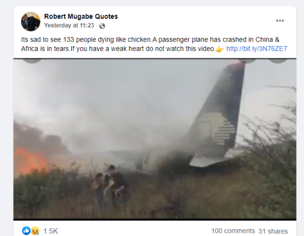 Old photo of Mexican plane crash resurfaces online