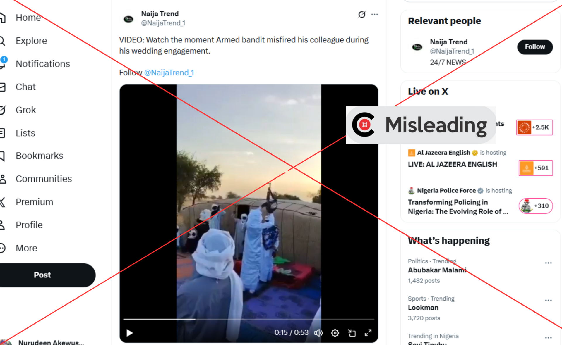 Wedding shooting in Chad falsely linked to Nigerian bandits